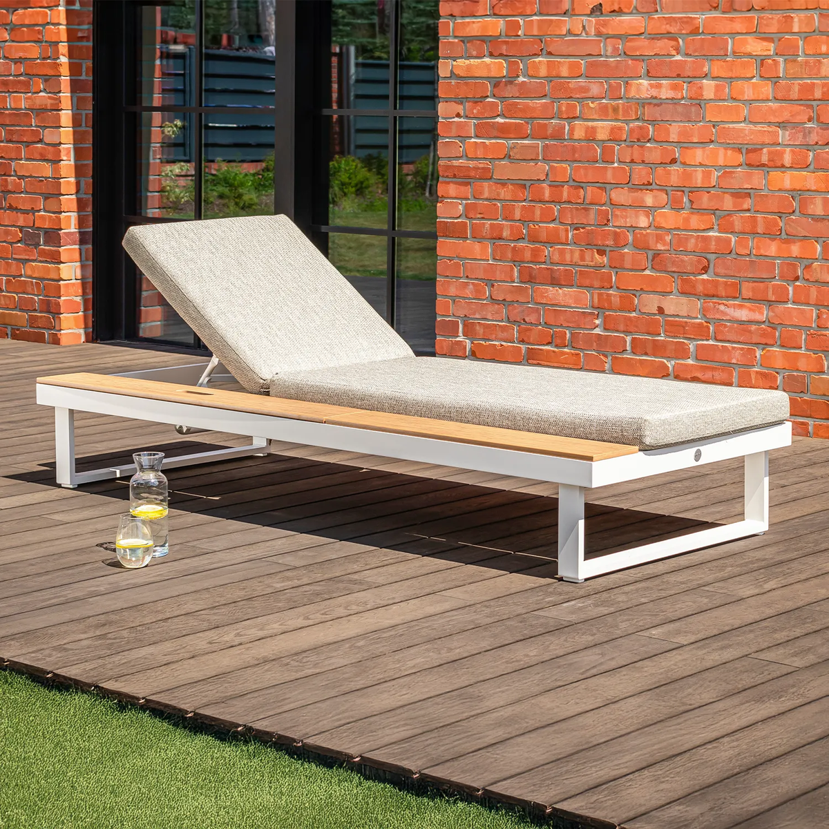 Zahradní lehátko MALLORCA I bílá - Garden Space